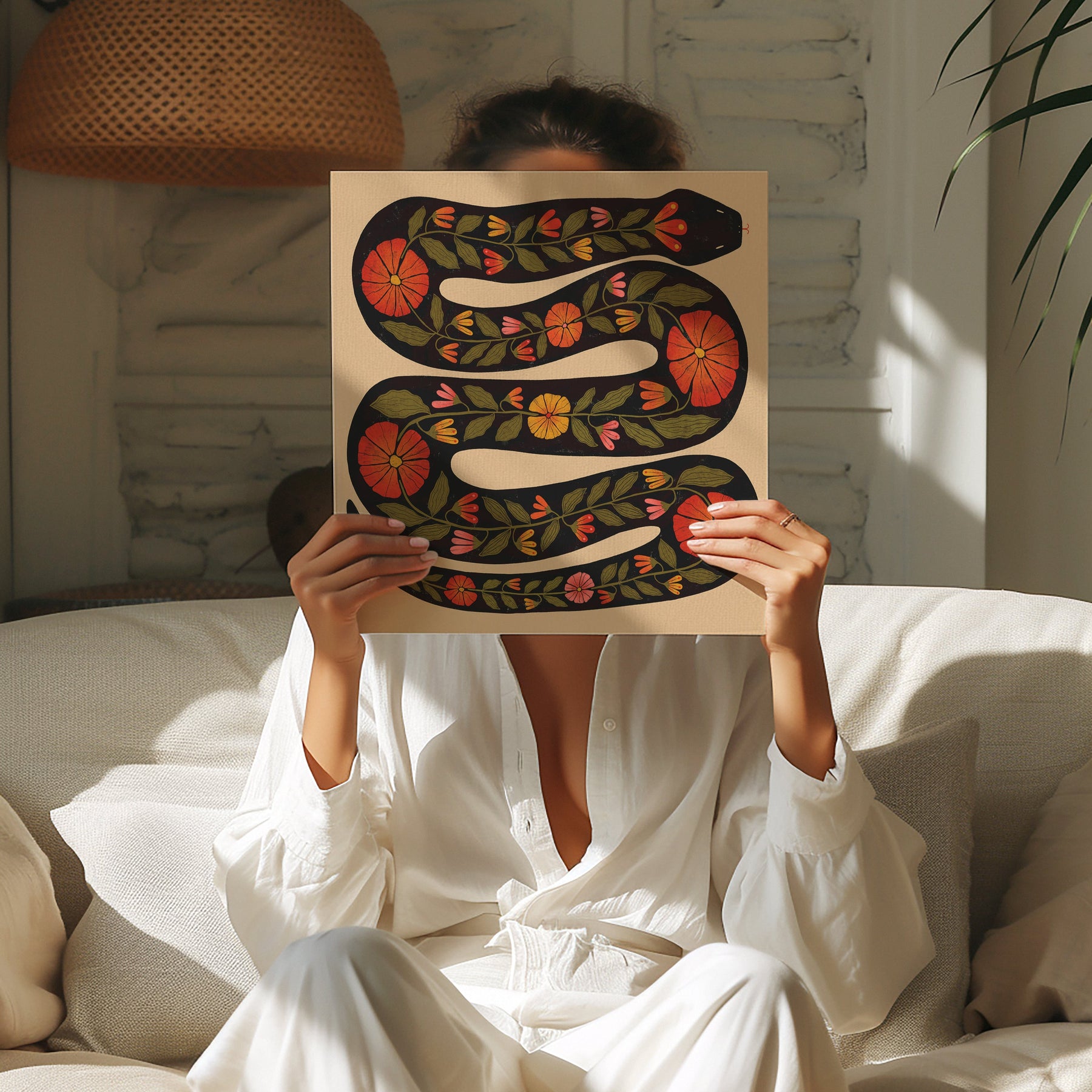 Folk Art Snake Illustration | Prairie Snake Art Print | High West Wild ...