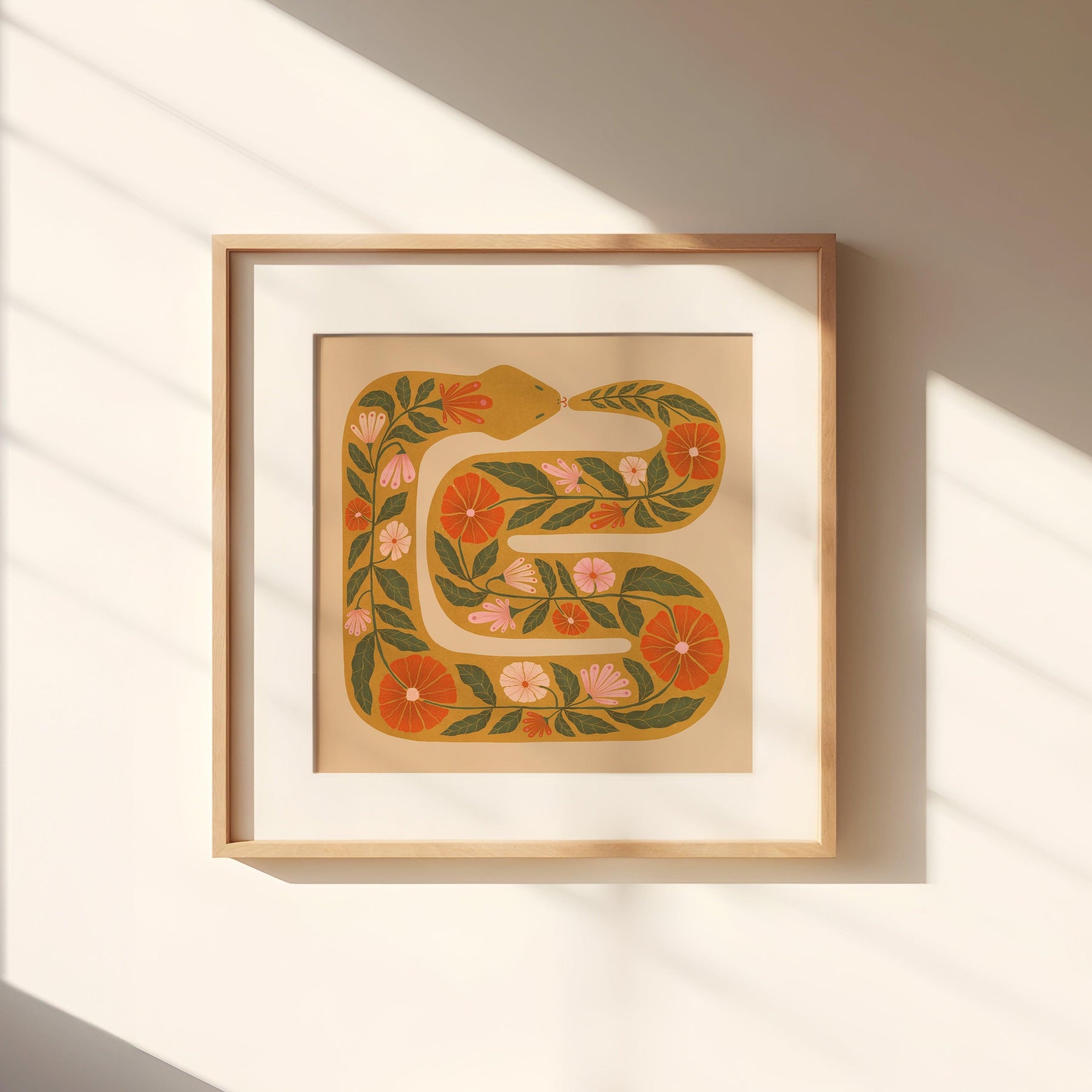 Folk Art Snake Illustration | Floral Snake Art | High West Wild