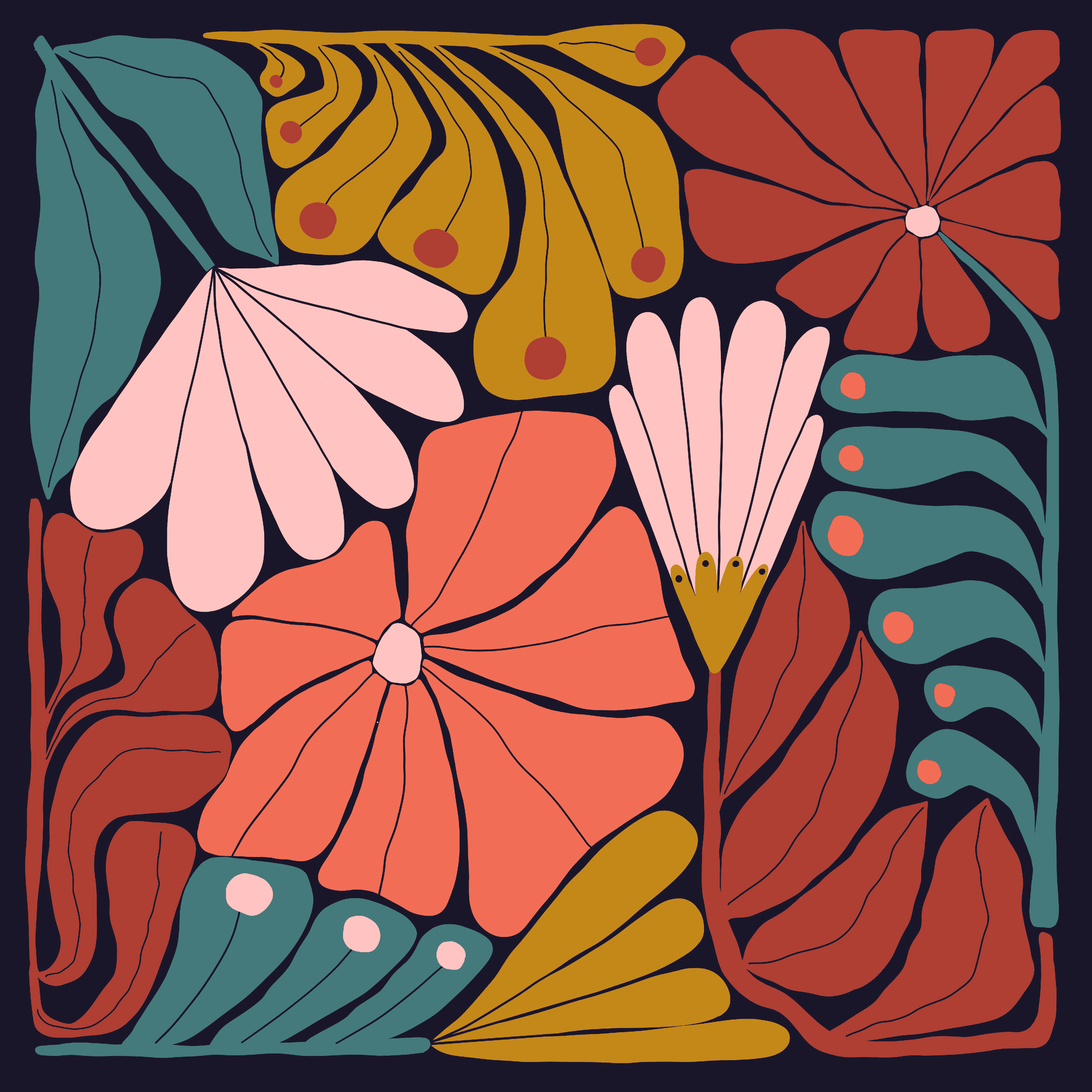 Floral Art Illustration | Flower Art | Anna Art Print | High West Wild